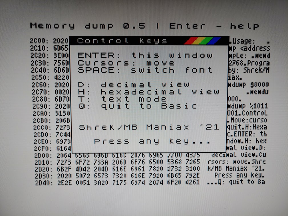 GitHub - perrada69/memdump: DOT command for ZX Spectrum Next/EsxDos